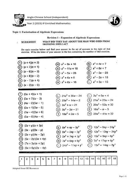 y2ip 2023 topic 1 factorization pdf factorization abstract algebra