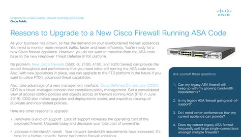 Reasons To Upgrade To New Cisco Firewall Running ASA Code SystemsAnalysis