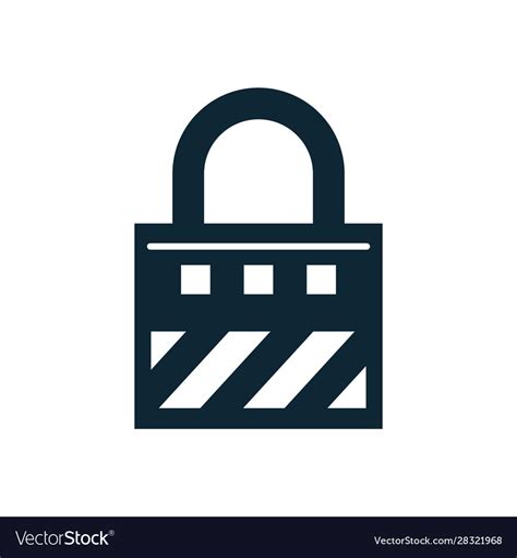 Safe Secure Padlock Isolated Icon Royalty Free Vector Image