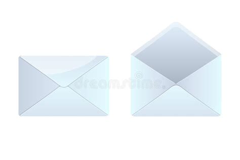 Isolated Envelopes Open And Closed For Graphic Design Stock Vector