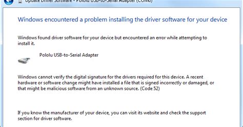 Yesitumorang Driver Windows 7 Error Code 52
