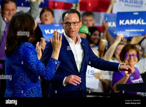 Gov Josh Shapiro Joined By Gov Gretchen Whitmer Takes The Stage For A Rally In Support Of