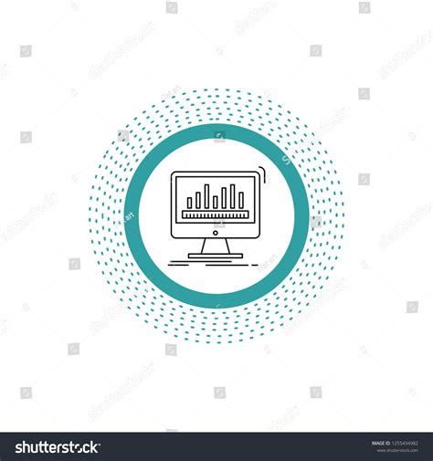 analytics processing dashboard data stats line stock vector royalty
