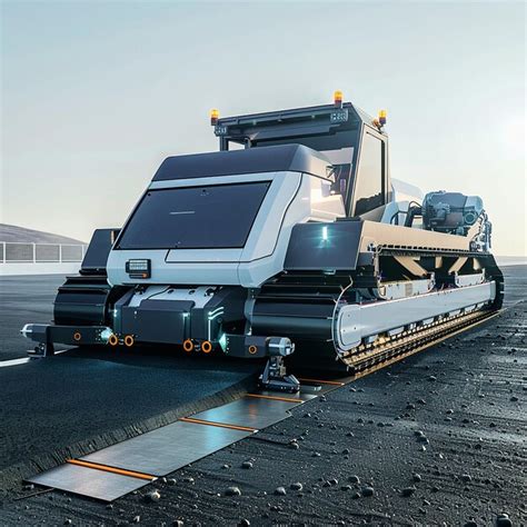 Futuristic Asphalt Paver With Innovative Technology Premium Ai