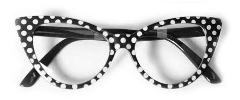 50s Polka Dot Glasses Black Sydney Costume Shop