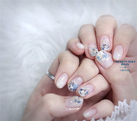 생화네일꽃네일파랑색꽃네일펄그라데이션네일서울대입구역네일샵서울대입구역네일서울대입구네일서울대입구네일샵봉천동네일