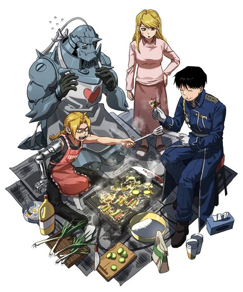 Namo Mubulike Alphonse Elric Edward Elric Riza Hawkeye Roy Mustang Fullmetal Alchemist
