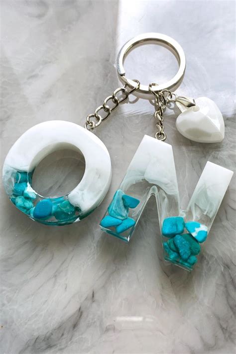 Glitter Resin Letter Keyrings Artofit