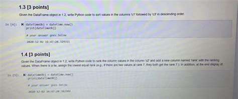 solved 1 1 [4 points create the follwoing dataframe object
