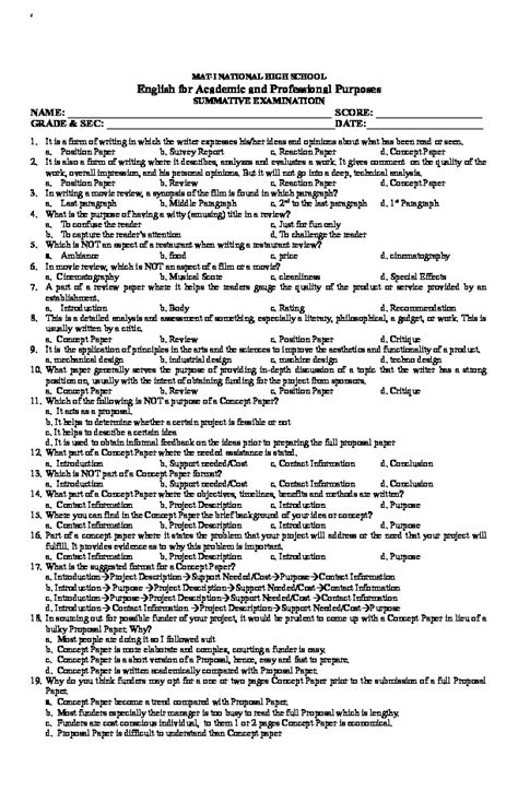 Eapp Summative Final Exam Pdfcoffeecom