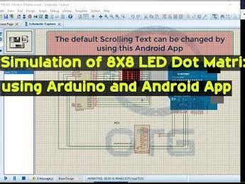 Simulation Of 8X8 Matrix Display Arduino Android App Arduino