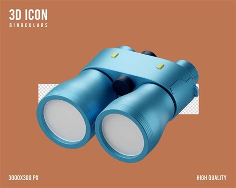 Premium Psd 3d Illustration Binocular