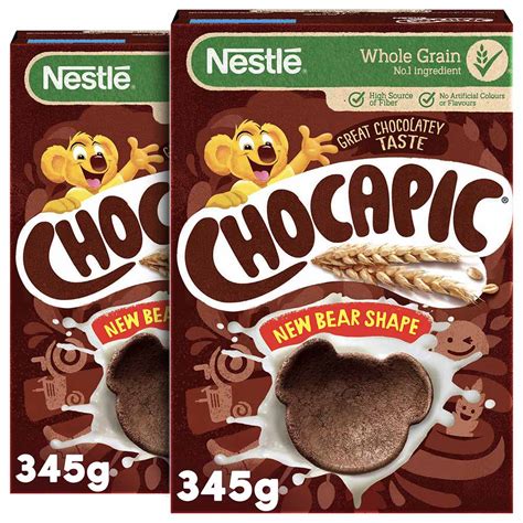 Nestle Chocapic Wheat Chocolate Cereal 345g Pack Of 2 Biz Supply