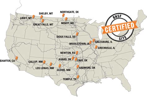 Bnsf Designates Two New Certified Sites News Releases Bnsf