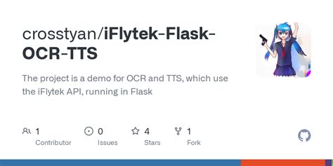 GitHub Crosstyan IFlytek Flask OCR TTS The Project Is A Demo For OCR And TTS Which Use The