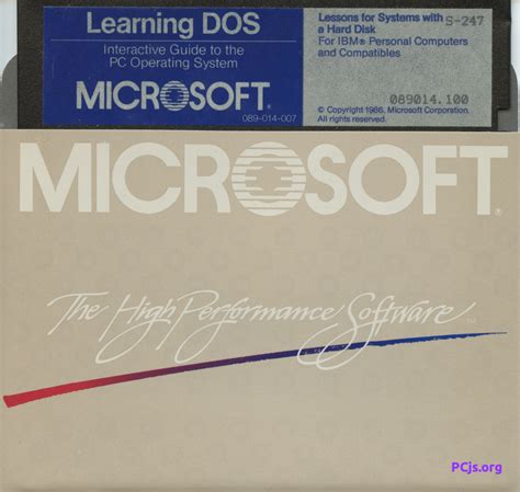 Microsoft Learning Ms Dos 1 00 Pcjs Machines
