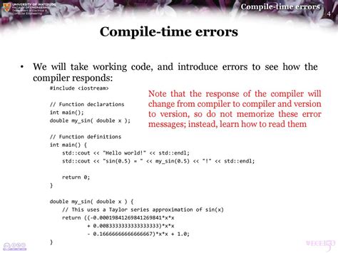 Compile Time Errors Ppt Download