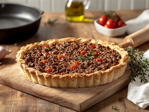 Rustic Provençal Beef Tart With Golden Pastry Crust