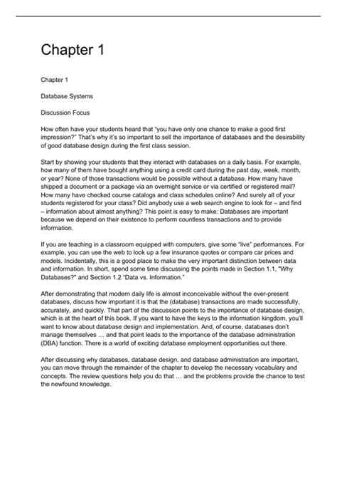 The Comprehensive Solution Manual For Database Systems Design Implementation And Management