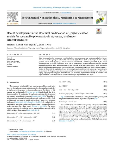 Pdf Recent Development In The Structural Modification Of Graphitic