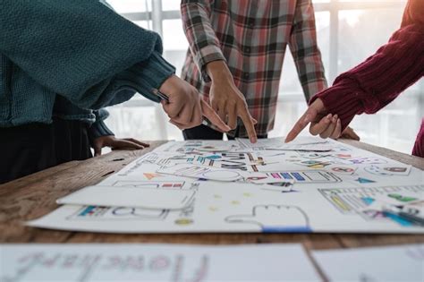 Premium Photo Ux Developer And Ui Designer Brainstorming About Mobile