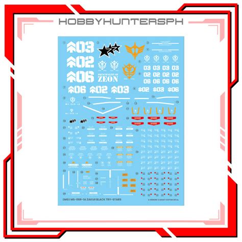 G Rework Mg Ms 06r 1a Zaku Ii 2 0 Black Tri Stars Premium Waterslide
