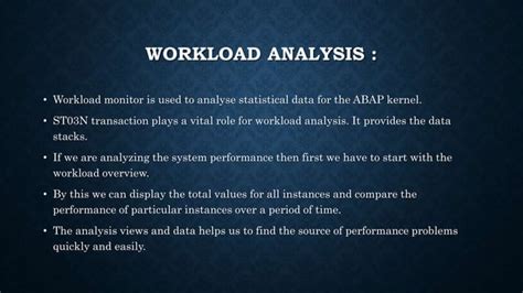 Sap Memory Management Workload And Performance Analysis Pptx