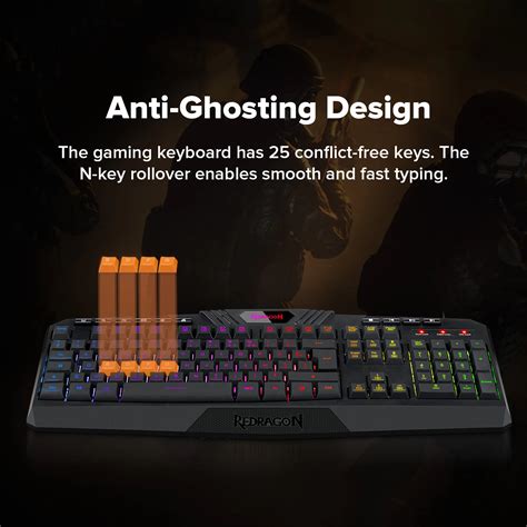 Redragon S101 K Wired Keyboard And Mouse Combo Rgb Backlit Keyboard Azerty Fr Layout And 4 Dpi