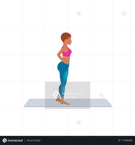 Woman Doing Standing Hamstring Curl Exercise Animation By Move Studio