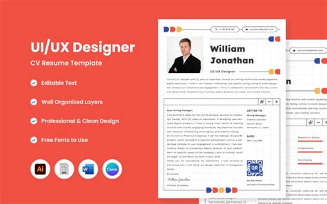 Creative Cv Resume Ui Ux Designer V9 Templatemonster