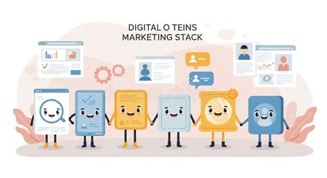 Cute Anthropomorphized Digital Characters Representing Various