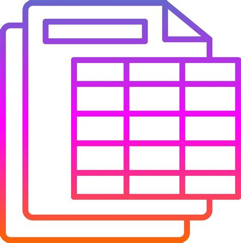 spreadsheet line gradient icon design 43893531 vector art at vecteezy