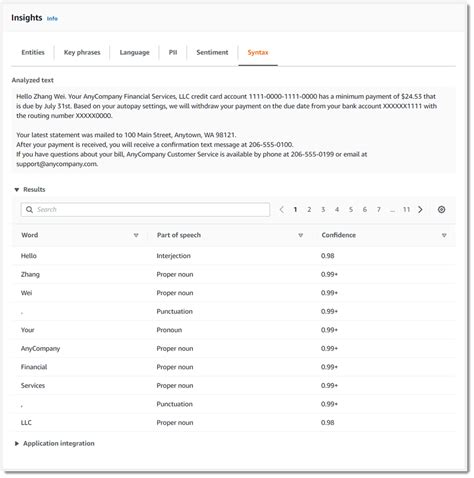 real time analysis using the built in models amazon comprehend