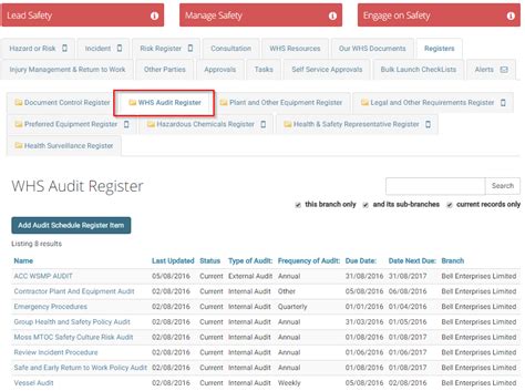 Whs Audit Register Enablehr