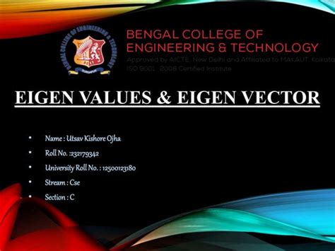 Eigen Values And Eigen Vectors Ppt World Ppt