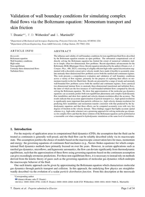 Pdf Validation Of Wall Boundary Conditions For Simulating Complex