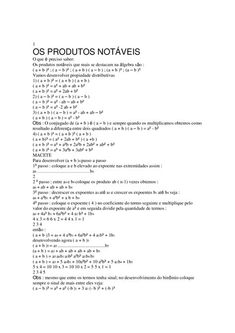 Os Produtos Notáveis Docsity