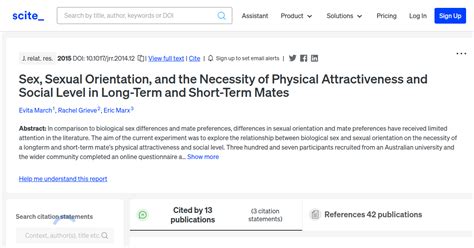 Sex Sexual Orientation And The Necessity Of Physical Attractiveness