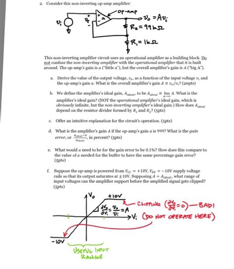 Solved Consider This Non Inverting Op Amplifier This Chegg