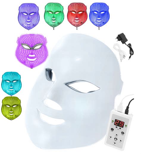 Maska LED 7w1 Terapia Fotonowa odmłądzanie 12996850179 Allegro pl