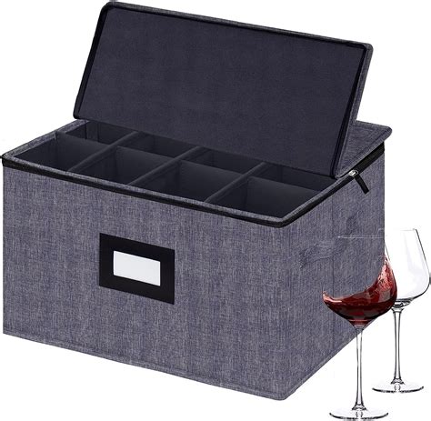 Wine Glass Storage Boxes Stemware Storage Cases With Divider China