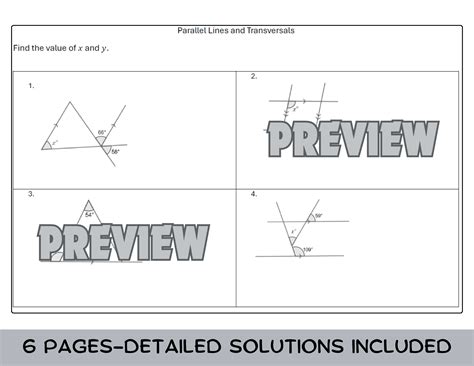 Parallel Lines And Transversals Challenging Problems Teaching Resources