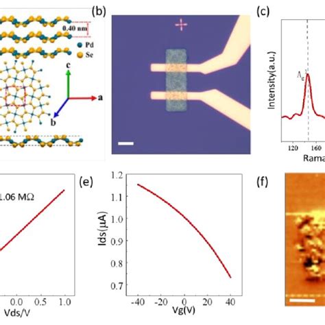 A Top And Side Views Of Isolated Pdse2 Monolayer Exfoliated From The Download Scientific