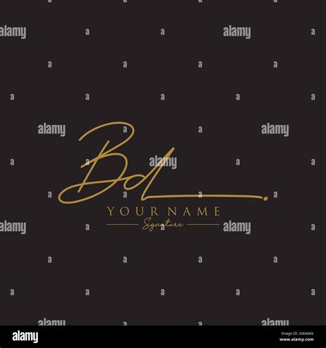 Bd Signature Logo Template Stock Vector Image And Art Alamy