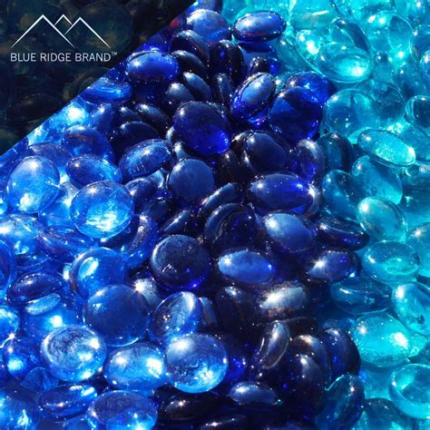 Light Blue Dark Blue Aqua Reflective Fire Glass Beads Fire Pit
