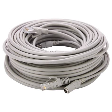 Cikonielf câble CCTV Câble Ethernet CCTV RJ45 DC 5M 10M 15M 20M pour