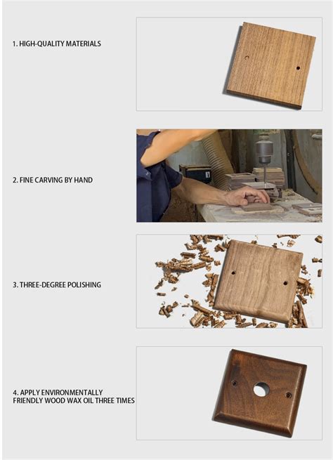 Black Walnut Wood Panel Toggle Light Switch