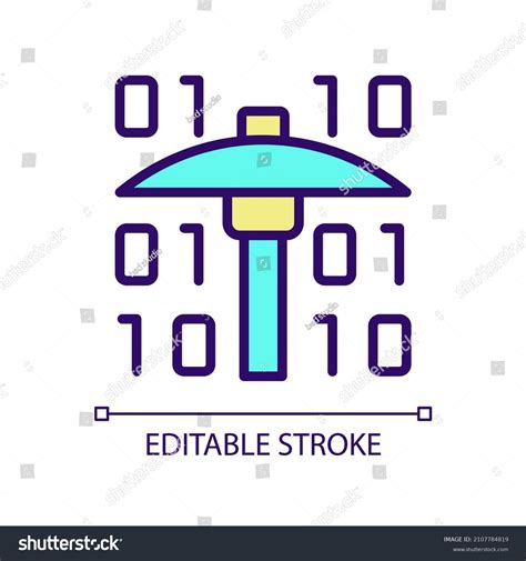 Data Mining Rgb Color Pixel Perfect Stock Vector Royalty Free