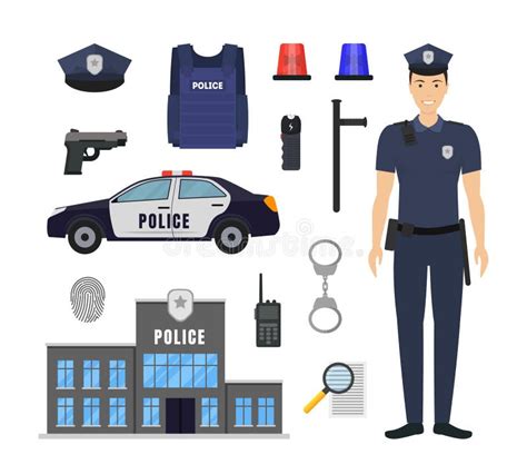Cartoon Crime Bandit Thief Characters Icon Set Vector Stock Vector