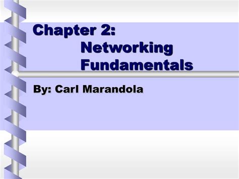 Ppt Chapter 2 Networking Fundamentals Powerpoint Presentation Id